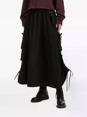 Izzue Ruched-sides Cargo Maxi Skirt