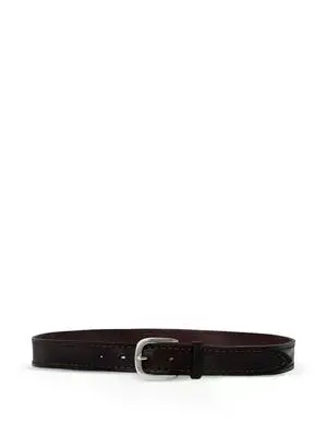 Orciani Smooth Leather Belt With Silver-tone Buckle - Brown