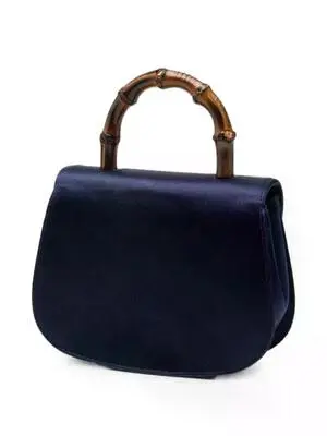 Gucci 20th Century Mini Satin Bamboo Night Satchel