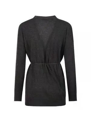 Peserico Belted V-neck Cardigan