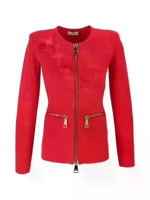 Elisabetta Franchi Zip-up Cardigan - Red