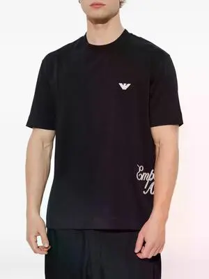 Emporio Armani Heavy Jersey T-shirt With Embroidered Logo