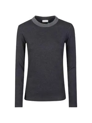 Peserico Crew-neck Long-sleeve T-shirt - Grey