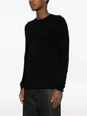 THOM KROM Exposed Seam Fine Knit Jumper - Black
