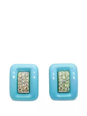 ANDREOLI Turquoise And Diamond Earrings - Gold
