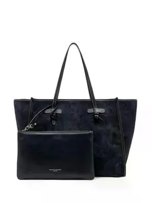 GIANNI CHIARINI Marcella Suede Tote Bag - Blue