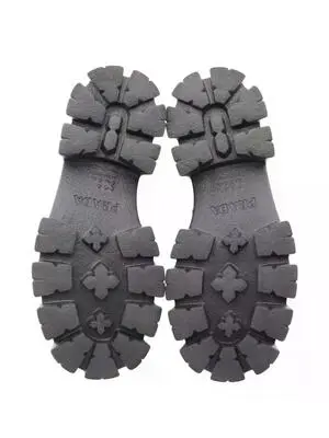 Prada Logo Plate Platform Loafers
