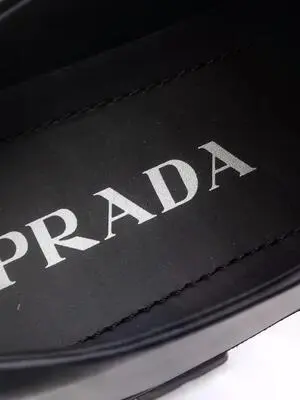 Prada Logo Plate Platform Loafers