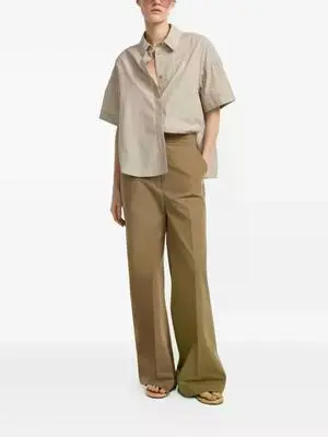 YVES SALOMON Wide-leg Cotton Trousers