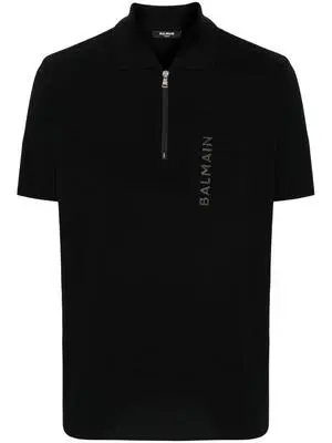 Balmain Logo-lettering Polo Shirt