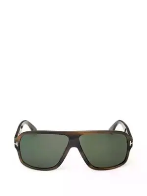 TOM FORD William Tortoiseshell-effect Rectangle-frame Sunglasses