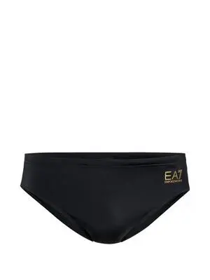 EA7 Logo-print Swimming Briefs - Black