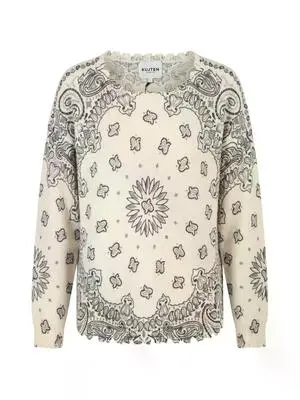 KUJTEN Paisley-print Distressed-effect Sweater
