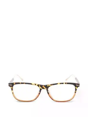TOM FORD 2020s Tortoiseshell-effect Square-frame Glasses - Brown