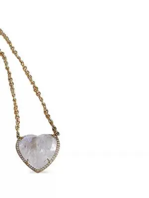 Irene Neuwirth Heart-cut Moonstone And Diamond Pendant Necklace - Gold