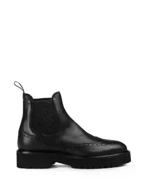 DOUCAL'S Brogue-detail Ankle Boots - Black