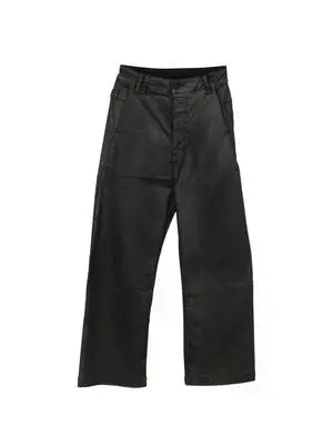 THOM KROM Coated Straight-leg Trousers - Black