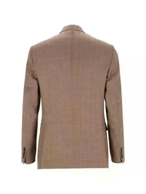 Emporio Armani Lined Blazer In Herringbone Virgin Wool