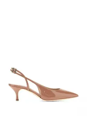 Casadei Giulia Patent Leather Pumps - Neutrals