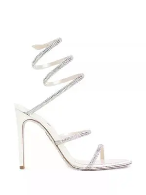 Rene Caovilla Cleo Crystal Embellished Sandals - Silver