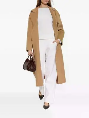 Max Mara Long Camel Robe Coat With Belt