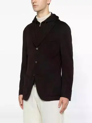 Eleventy Hooded Single-breasted Jacket