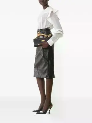 LANVIN Pencil Cat Leather Shoulder Bag
