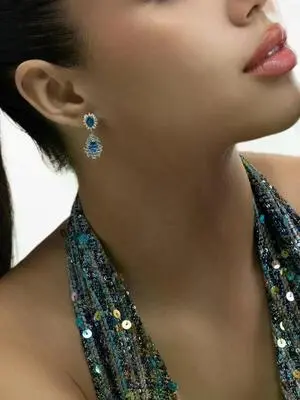 SUZANNE KALAN Sapphire Drop Earrings