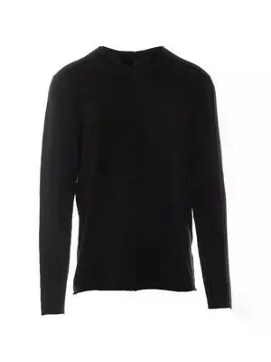THOM KROM Exposed-seam Crew-neck Sweater - Black