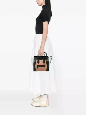 Celine 2013 Mini Tricolor Leather Luggage Tote Bag - Brown