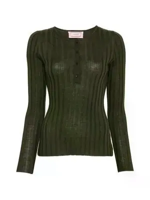 HUGENBERG Round-neck Sweater - Green