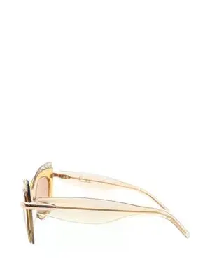 Pomellato Cat-eye Frame Rhinestone Embellished Sunglasses