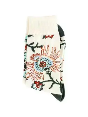 Sacai Floral-intarsia Socks