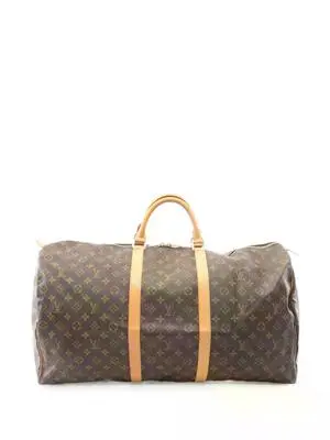 LOUIS VUITTON 2000 60 Keepall Bandoulière Monogram Holdall Bag - Brown