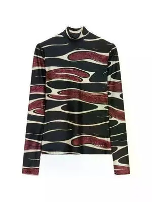 Marni Crimson Flow Turtle-neck Long-sleeve Top - Black