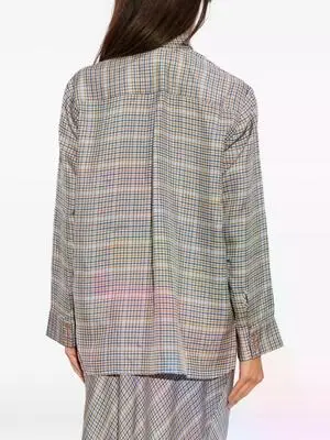 Munthe Check Pattern Tie-neck Shirt