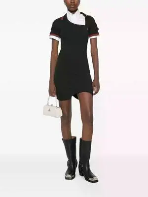 VIVIENNE WESTWOOD Glory Asymmetric Polo Mini Dress - Black