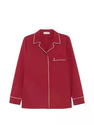 Alberta Ferretti Contrast Trim Shirt - Red