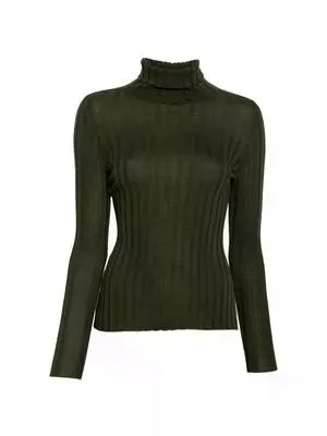 HUGENBERG Ribbed-knit Roll-neck Sweater - Green
