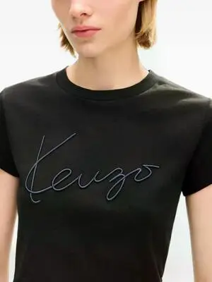 Kenzo Signature Embroidered Cropped T-shirt