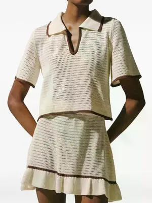 BAOBAB Ruffled-hem Knit Mini Skirt