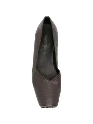 UMA WANG Crinkled-effect Square-toe Pumps