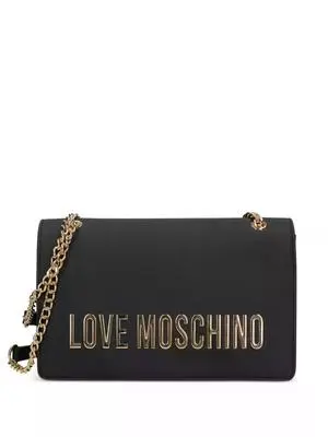 Moschino Logo-lettering Shoulder Bag - Black