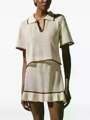 BAOBAB Carlotta V-neck Knit T-shirt - Neutrals