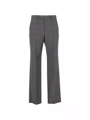 Valentino Garavani Herringbone-pattern Tailored Trousers - Grey