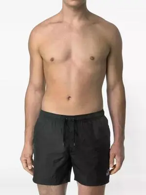 K-WAY Le Vrai Olivier Logo-patch Drawstring Swim Shorts