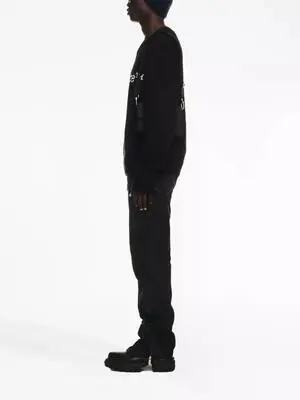 Off-White Logo-intarsia Wool Jumper