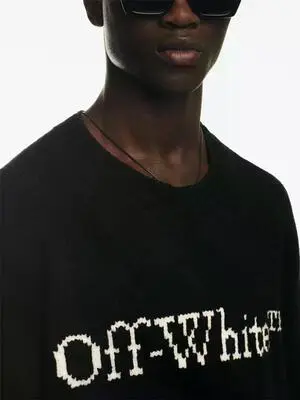 Off-White Logo-intarsia Wool Jumper