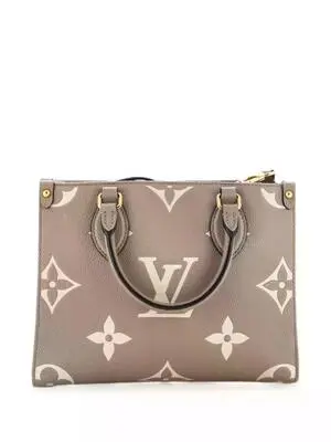 LOUIS VUITTON Onthego Bicolor Monogram Empreinte Giant Pm Tote Bag - Neutrals
