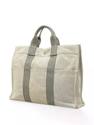 Hermès 1990-2010 Canvas Fourre Tout Mm Tote Bag - Grey